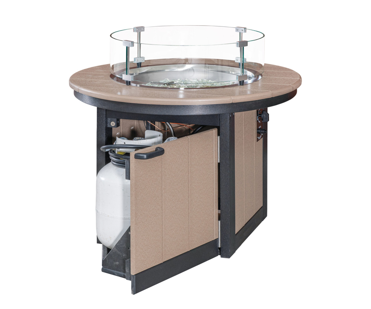 Round Conversation Firepit Table - Kings Amish Furniture